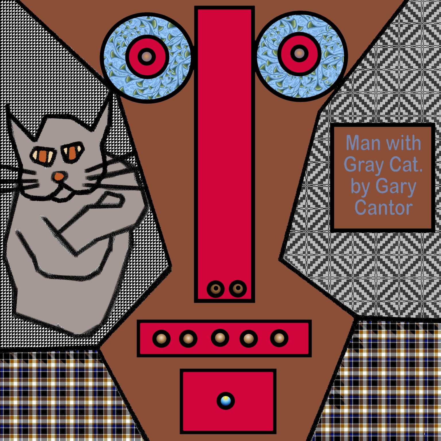 Man With Gray Cat | Gary Cantor Art